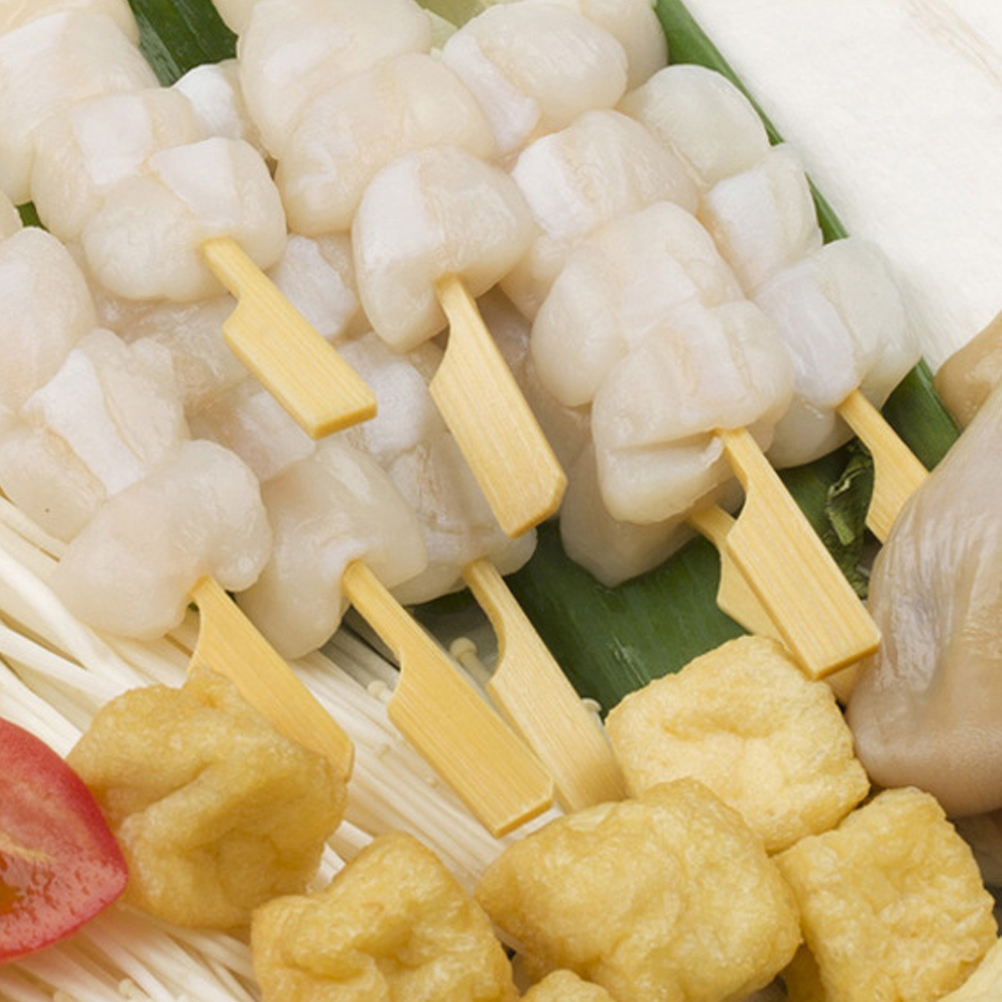 100PCS Barbecue Bamboo Skewers Disposable Bamboo Stick Barbecue Paddle ...